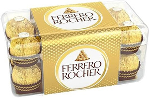 FERRERO ROCHER Crisp Hazelnut and Milk Chocolate (16 Pieces) Bites ...