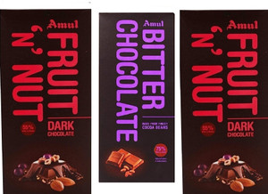 Amul Fruit N Nut CHOCOLATE BARS & Bitter Chocolate Bars Price in India ...