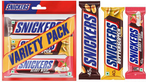 SNICKERS Chocolate , Loaded with Nougat & Caramel, Variety Pack Bars ...