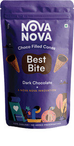 Nova nova Best Bite Choco Filled Cone | Dark Chocolate | 100% Eggless ...