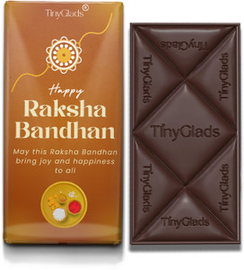 TinyGlads Raksha Bandhan Chocolate Bar | Gift for Brother, Sister | 80g ...