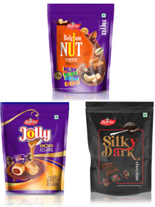 Marlin Belgium Nut, Jolly Choco, Silky Dark Chocolate Combo of 3 ...