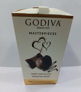 Godiva Masterpiece Dark Chocolate Ganache Heart Chocolate Box Bites ...