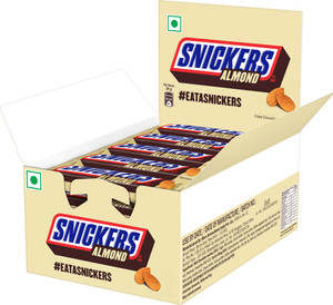 SNICKERS Almond Filled Chocolate Loaded with Nougat & Caramel, Show Box ...