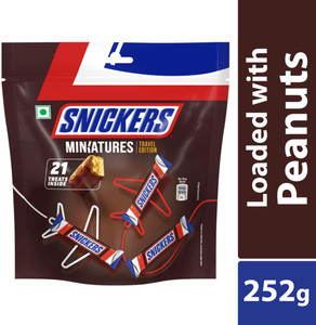 SNICKERS Miniatures Peanut Filled Chocolates, Loaded with Nougat ...