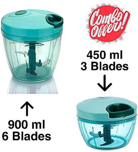 Liger products 1000ml + 450ml green Manual Vegetable Chopper with ...