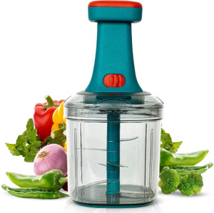 BLLUEX Manual Hand Press Push Vegetables Chopper Six Sharp Blades ...