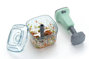 FIT 4 CHEF Hand Chopper,Push Chopper, Onion Chopper, Vegetable Cutter(4 ...