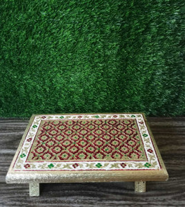 DECOME Meenakari Designing God Sitting Gold Manai For Pooja/Return Gift ...