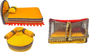 Shiv Health Laddu Gopal Thakur ji YellowSoft Velvet Singhasan and ...