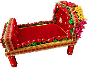 Dev Samagri Lord Krishna/Gopal Ji Bed| Showpiece Figurine| for Pooja ...