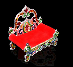 VRP Ladoo Bal Gopal Sinhasan for Pooja Mandir Krishna Sofa Asan Small ...