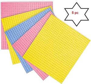 BY LOOK Highly Absorbent Cellulose and Cotton Sponge Cloth for Kitchen ...