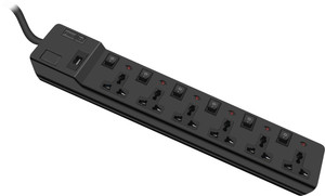 Frontech Multi-Plug Power Strip with Spike | 6 Universal Sockets ...