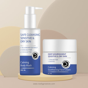 DERMISTRY Sensitive & Dry Skin Gentle Mild Safe SLS Free Cleanser Body ...