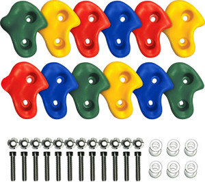 HOP N PLAY 12-Piece Multicolor Climbing Stone Set: Adventure for Kids ...