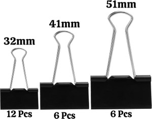Flipkart.com | 4MYL Binder Paper Clips 32mm, 41mm, 51mm Metal Binder Clip