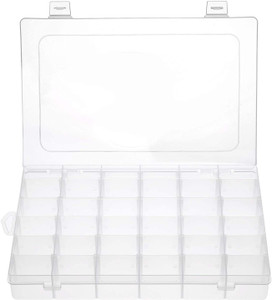 UNITYSALES 36 Grid Clear box with Removable Dividers Jewelry Organizer ...