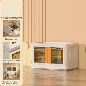 jr store 6 Storage Bins with Lids, Foldable Storage Boxes Front Opening ...