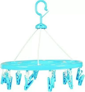 ABBOZZO 16 Clips Hanger Laundry Clothesline Hanging Rack for Drying ...