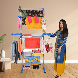 TNC Steel Floor Cloth Dryer Stand HEAVY & PURE STAINLESS STEEL DOUBLE ...