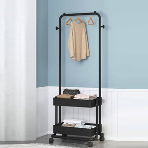 LEOPAX Aluminium Floor Cloth Dryer Stand Metal 2-in 1 Coat Garment ...