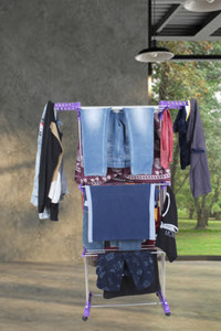 Unizone Steel, Aluminium, Plastic Floor Cloth Dryer Stand 12 Month ...