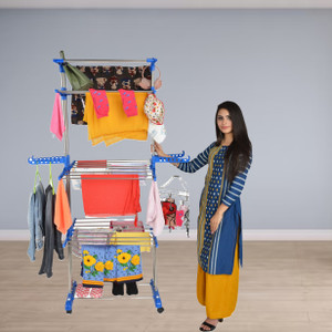 TNC Steel Floor Cloth Dryer Stand PURE STAINLESS STEEL JUMBO DOUBLE ...