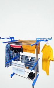 HomeMate Plastic, Steel Floor Cloth Dryer Stand Made In India Double ...