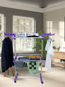 Unizone Steel, Aluminium, Plastic Floor Cloth Dryer Stand Cloth Stand ...