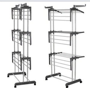 HomeMate Steel, Plastic Floor Cloth Dryer Stand B2SS-3T-PN001002 Price ...