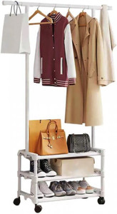 LEOPAX Steel Floor Cloth Dryer Stand on Wheels| High-Density Metal ...