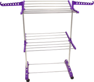 Unizone Steel, Aluminium, Plastic Floor Cloth Dryer Stand SS Premium ...