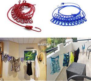 MARSELITE Cloth Drying Rope (2 PACK) Portable Travel Clothes line ...