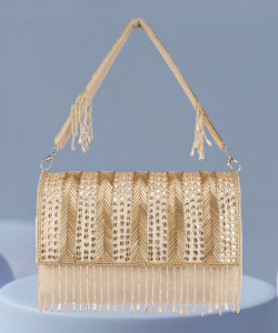 nicoberry Party Gold Clutch Gold - Price in India | Flipkart.com