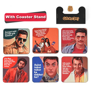 GIFT KYA DE Square Reversible Wood Coaster Set - Buy GIFT KYA DE Square ...