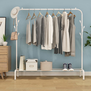 ADA Metal Garment Rack with Top Rod and Lower Shelf, 8 Hook Heavy Duty ...