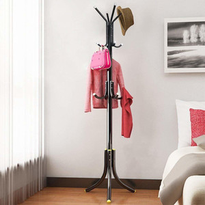 ADA Wrought Iron 3-Tier Freestanding Coat Hanger, Cloth for Bedroom ...