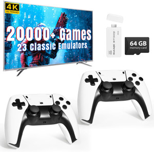 GameStick 2.4G Wireless Controller 4K HD Console Built-in 10k+ Retro ...
