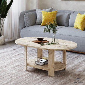 Allie Wood Jerry Engineered Wood Coffee Table Price in India - Buy ...