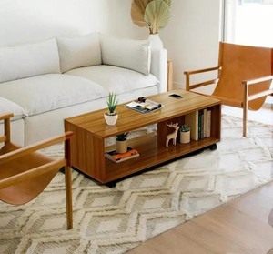 Allie Wood Engineered Wood Coffee Table Price in India - Buy Allie Wood ...