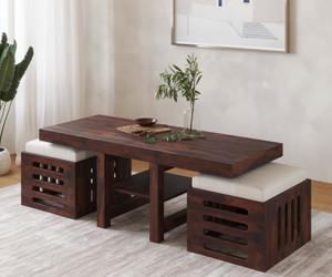 Allie Wood Rosewood (Sheesham) Solid Wood Coffee Table Price in India ...