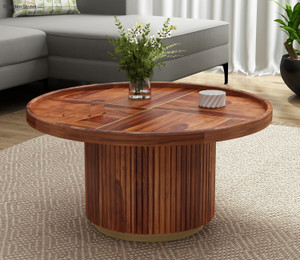 Allie Wood Sheesham ( Rosewood ) Solid Wood Coffee Table Price in India ...