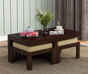 Allie Wood Sheesham ( Rosewood ) Solid Wood Coffee Table Price in India ...