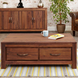 Allie Wood Sheehsam ( Rosewood) Solid Wood Coffee Table Price in India ...