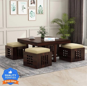 Flipkart Perfect Homes Pure Sheesham Wood Coffee Table set Solid Wood ...
