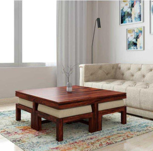 Krishna Wood Decor Sheesham Wood Center Tea Table for Living room ...