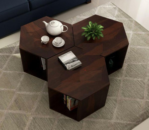 Cherry Wood Sheesham ( Rosewood ) 3 Small Coffee Table Set ( 12 x 12 x ...