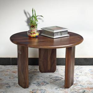 INDIKASA Floyd Centre Table Walnut Finish Solid Wood Coffee Table Price ...