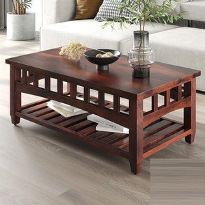 Allie Wood Rosewood (Sheesham) Solid Wood Coffee Table Price in India ...